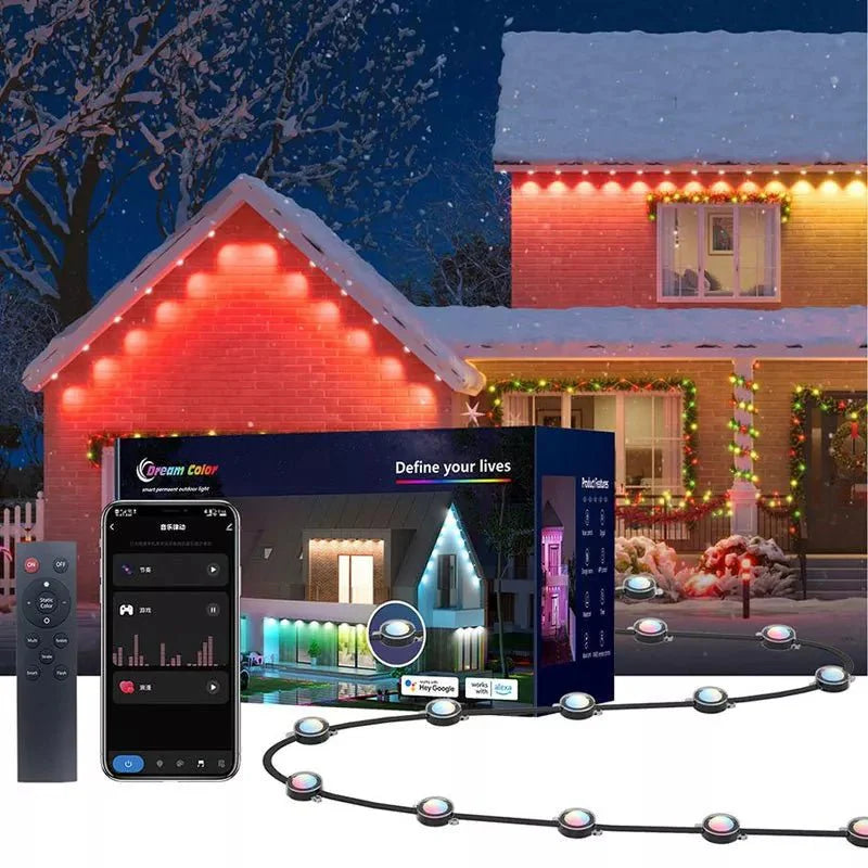 IP67 Outdoor LED Eave Permanent String Light