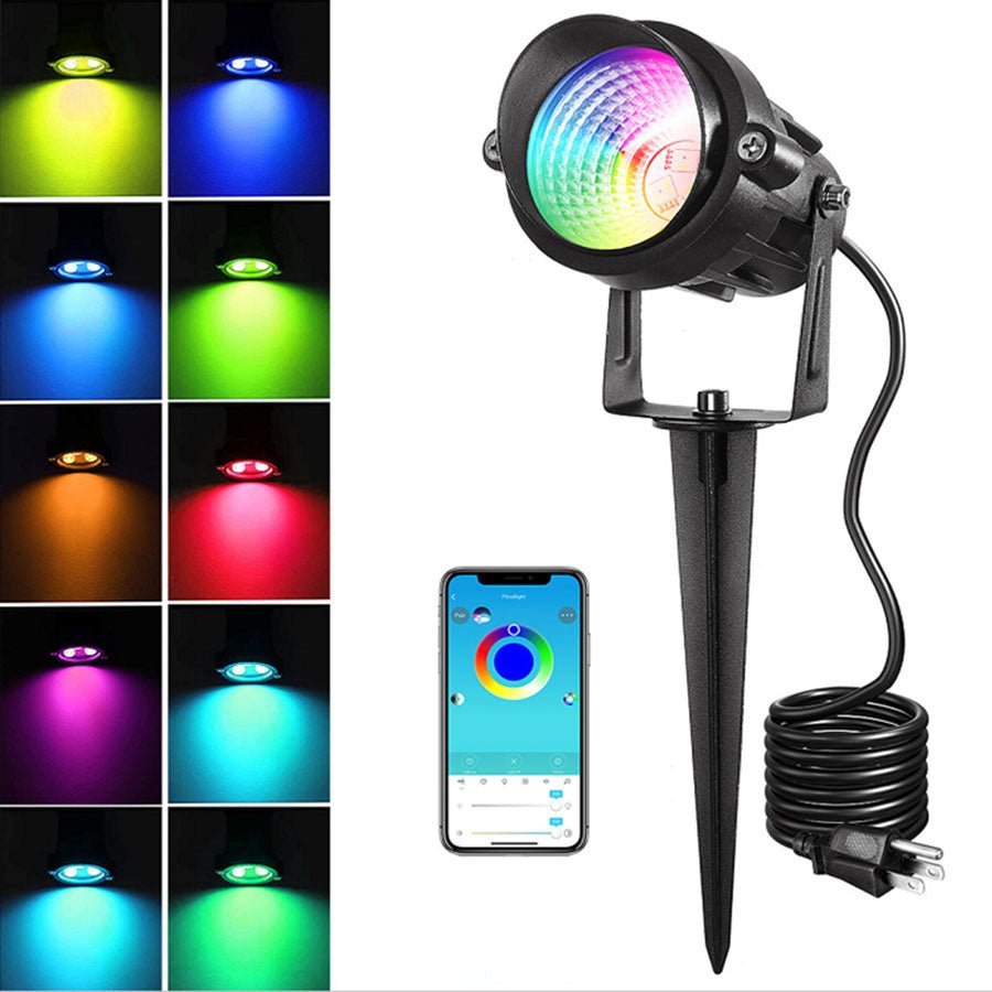 Outdoor LED Landscape Spotlight 12W RGB IP66 (12Pack)